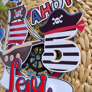 Pirate Ship Cake Topper: Nautical Birthday Party Decoration - Etsy