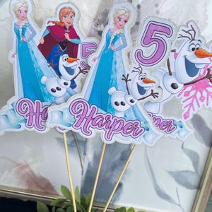 Frozen Cake Topper: Elsa, Anna, Personalized Birthday Party Decor - Etsy