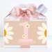 Daisy First Birthday Gable Box Label / Groovy Floral Favors Box - Etsy