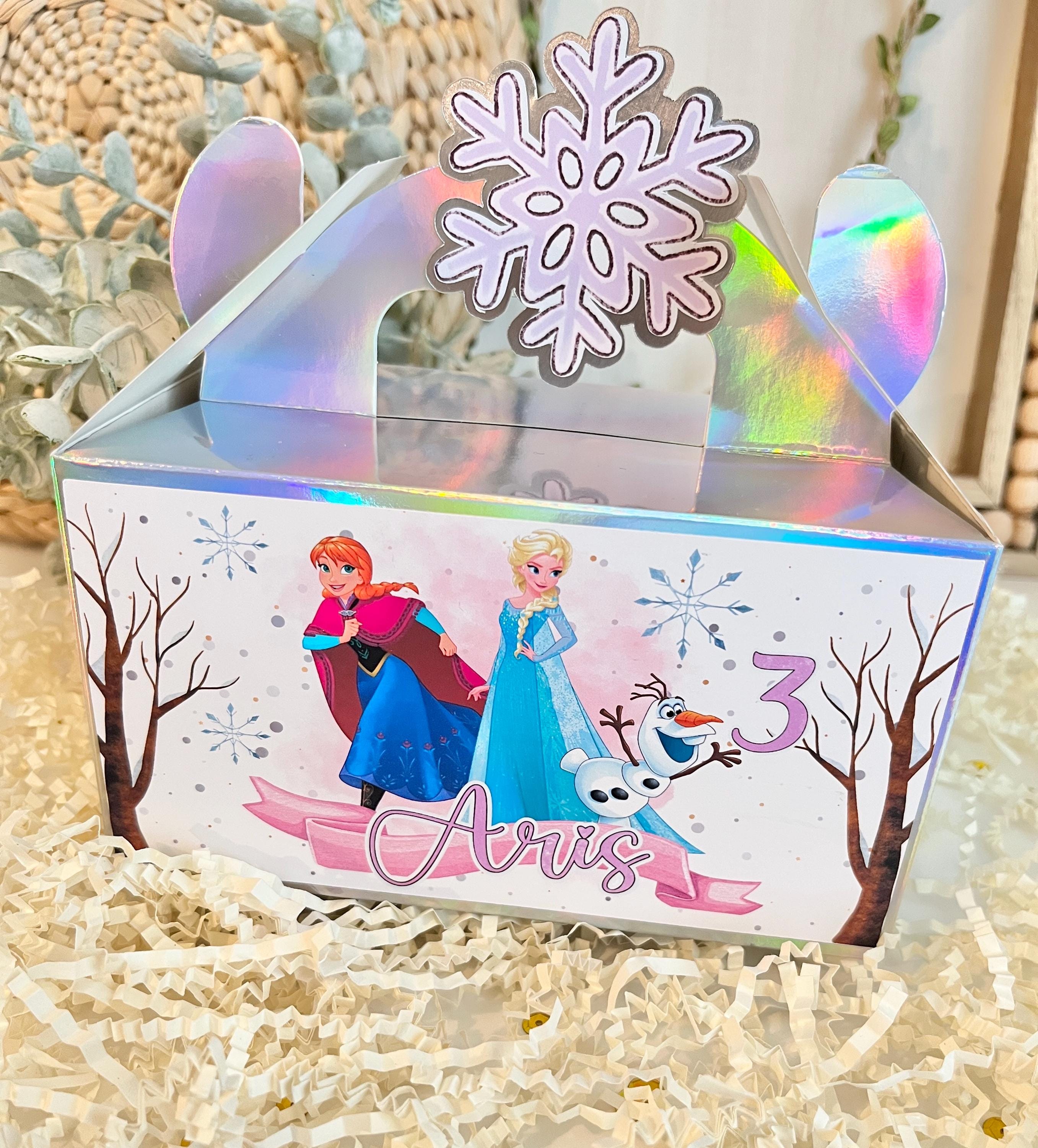 Frozen Ice Princess Birthday Party, Personalized Gable Favor Boxes - Etsy