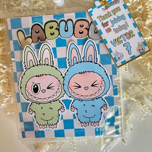 Labu Birthday Party. Bubu Monsters Inspired Labu Gable Box. Favor Bag ...