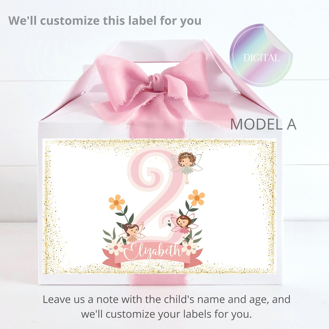 Editable Fairy Gable Label Template, Fairy Gable Box Favor Label ...