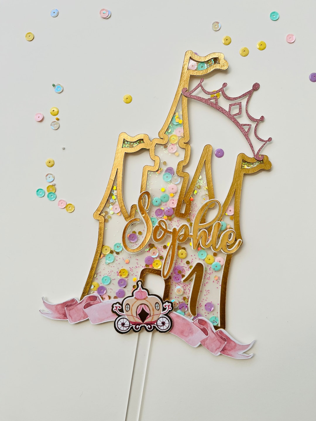 Princess Castle Cake Topper, Princess Decorations, Princess, Princess ...