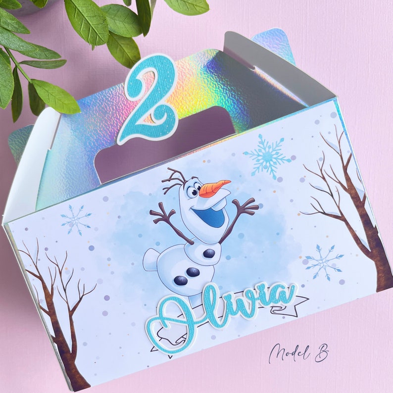 Frozen Ice Princess Birthday Party, Personalized Gable Favor Boxes - Etsy