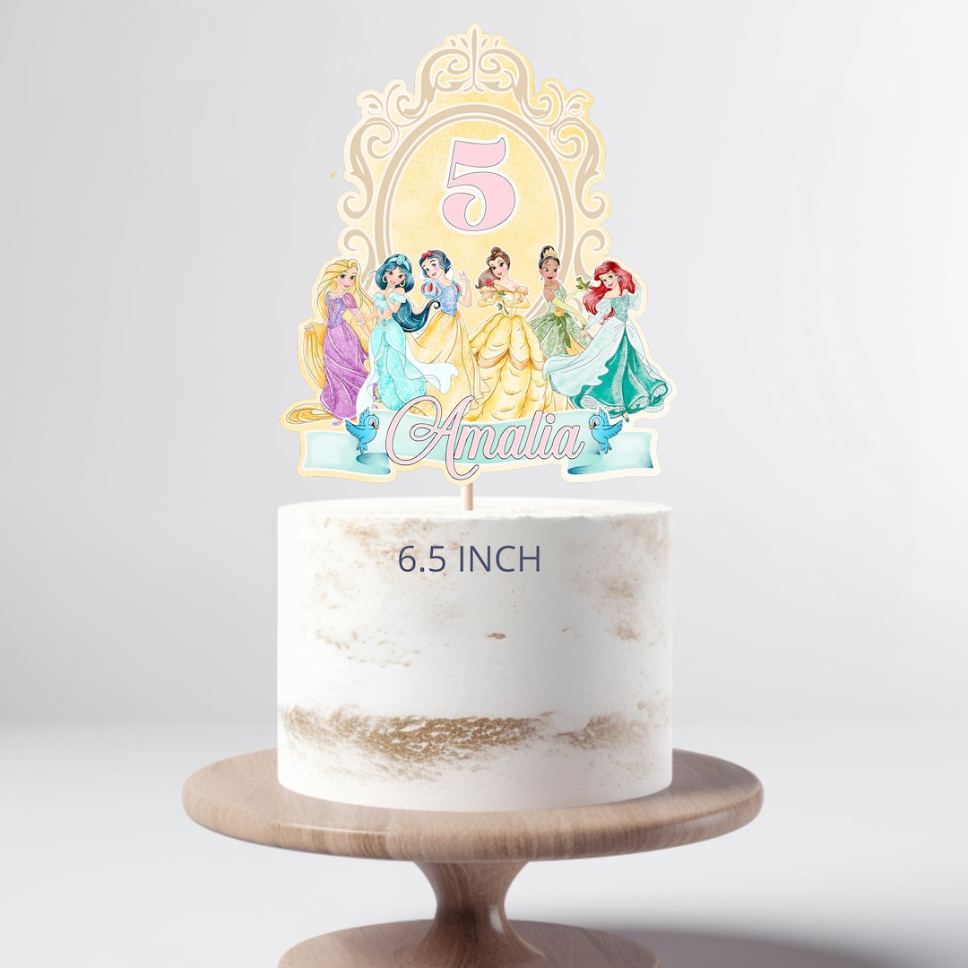 Printable Princess Cake Topper, Princess Centerpiece, Princess ...