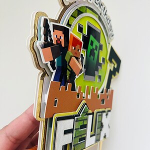 Minecraf - Inspired Cake Topper – Block Game Birthday Decoration for ...