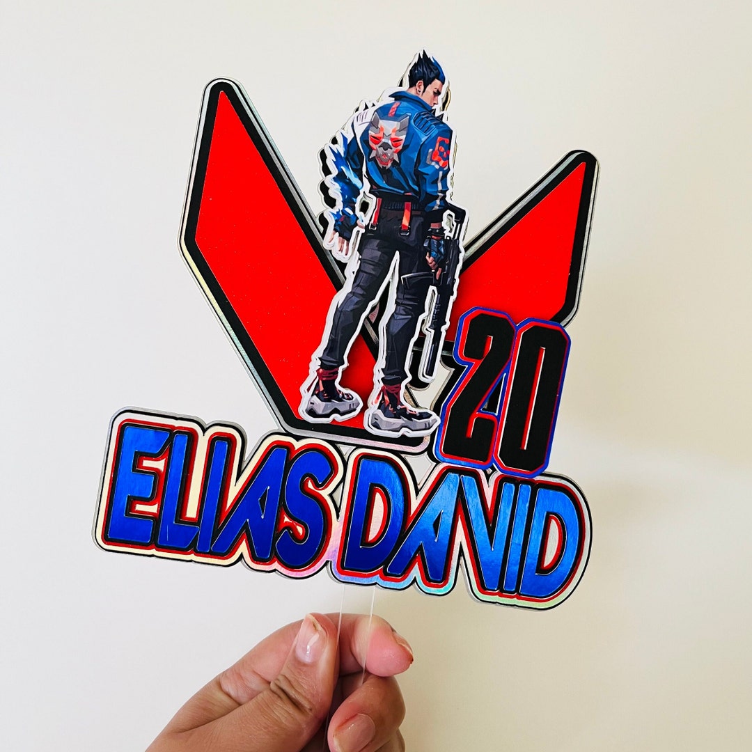 Gamer Valor Superhero Cake Topper/ VALORAN Cake Topper/ Val Gamer Party ...