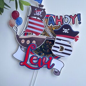 Pirate Ship Cake Topper: Nautical Birthday Party Decoration - Etsy