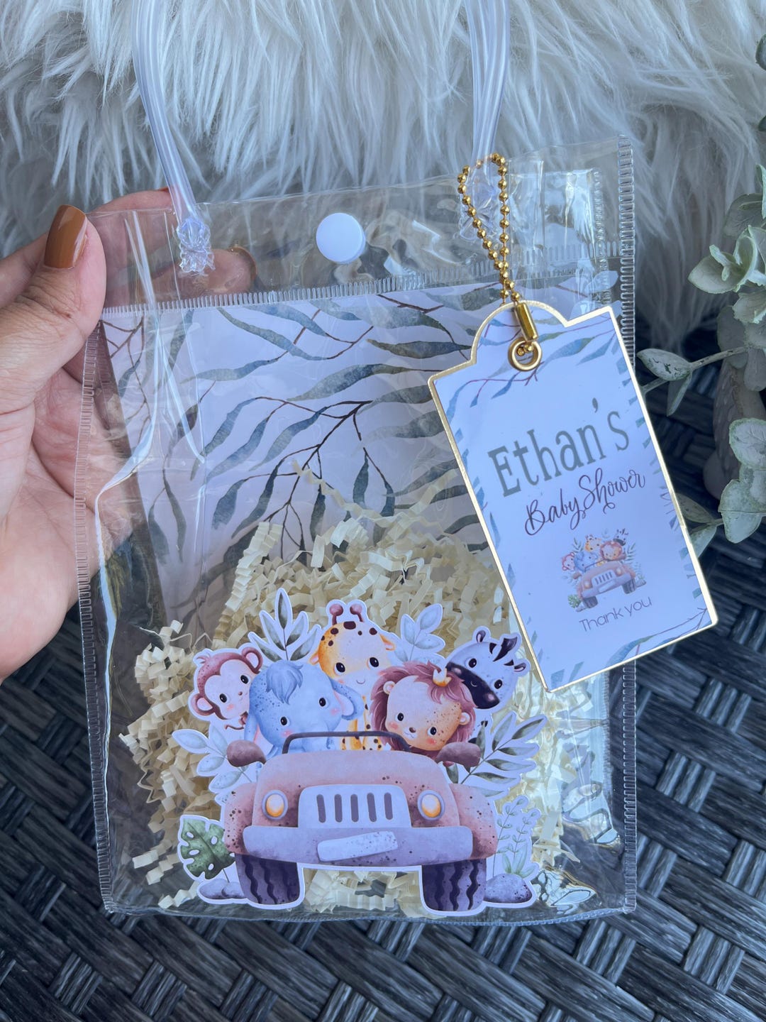 Baby Animals Safari Inspired Party Favor Box. Safari Favor Bags. Jungle ...