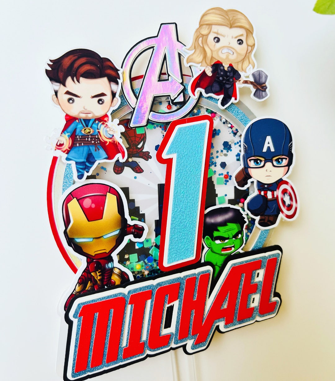 Baby Super Hero Inspired Cake Topper, Custom First Birthday Cake Topper ...