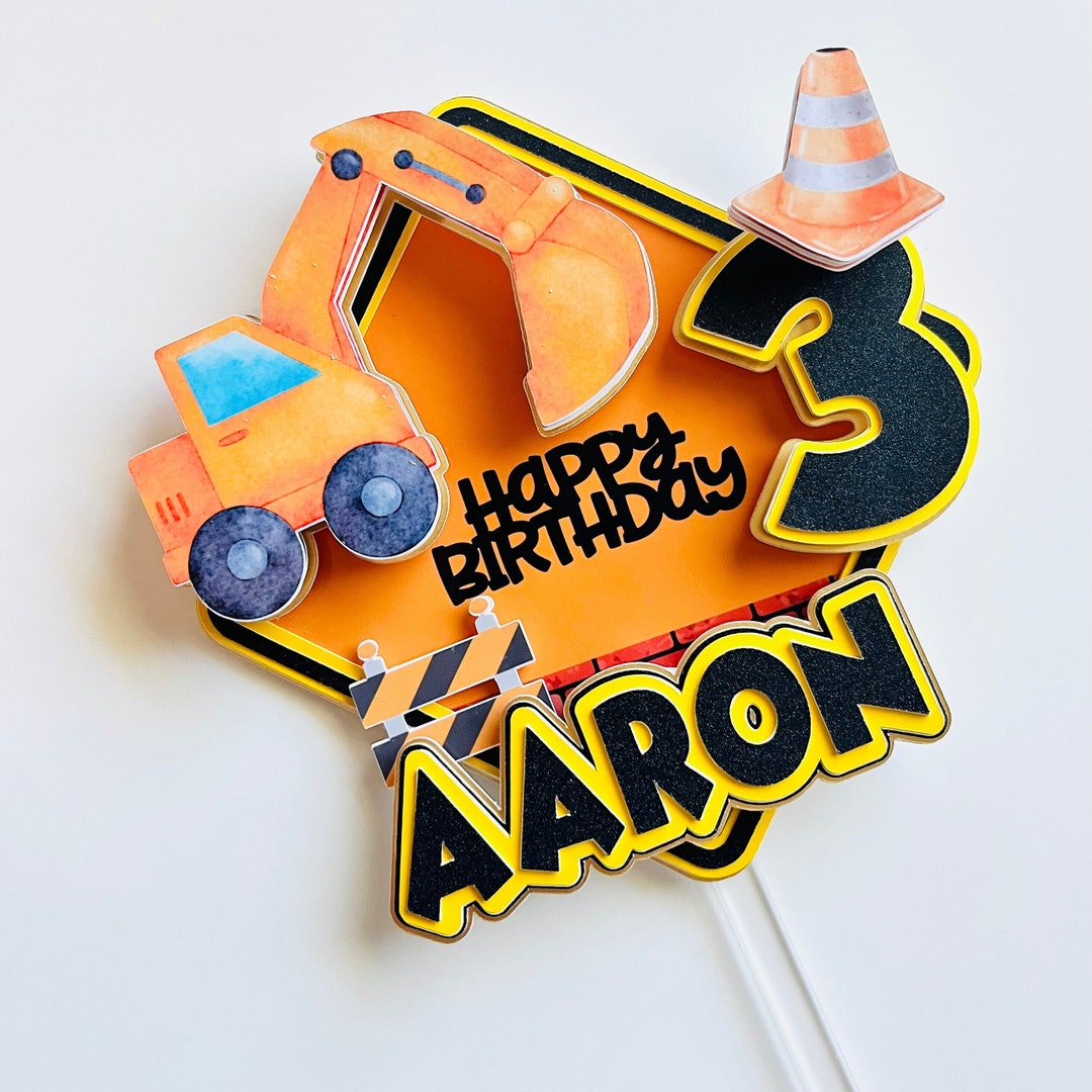 Construction Cake Topper, Bulldozer Cake Topper, Party Digger ...