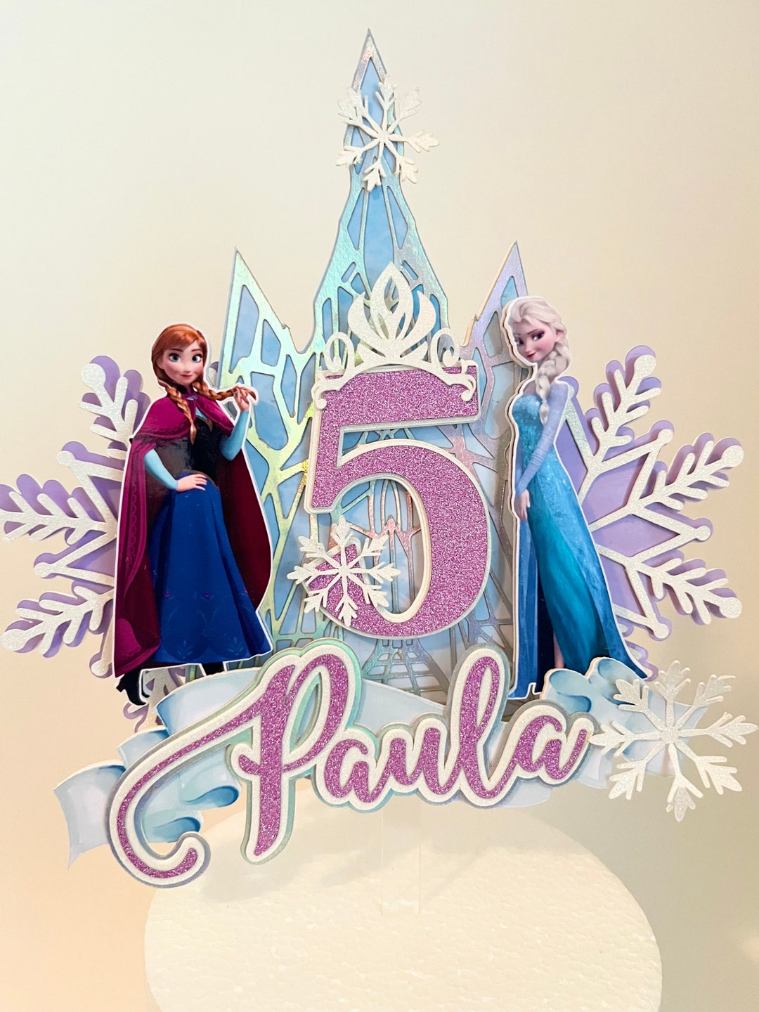 Frozen Cake Topper: Elsa, Anna, Personalized Birthday Party Decor - Etsy
