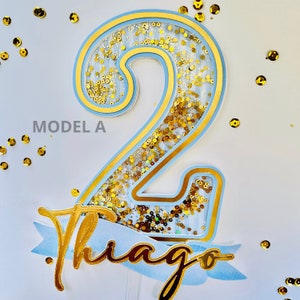 3D Custom Age and Name Cake Topper/ Custom Cake Topper for Any Age for ...