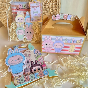 Labu Birthday Party. Bubu Monsters Inspired Labu Gable Box. Favor Bag ...