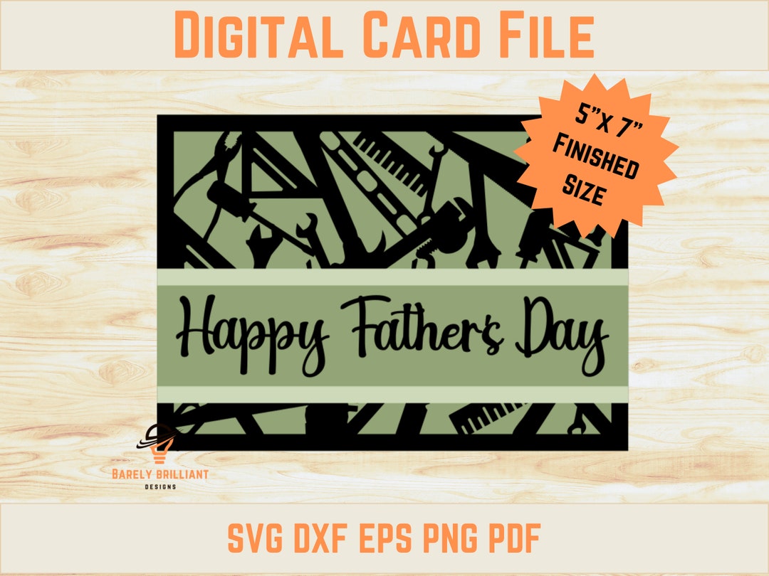Father's Day Tool Card Digital File Instant Download Cutting File for ...
