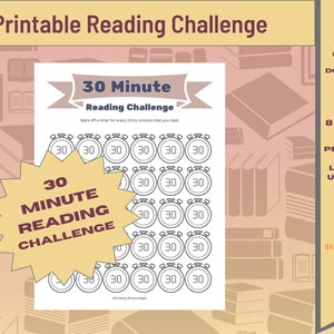 30 Minute Reading Challenge Printable Pdf Instant Download All Ages ...