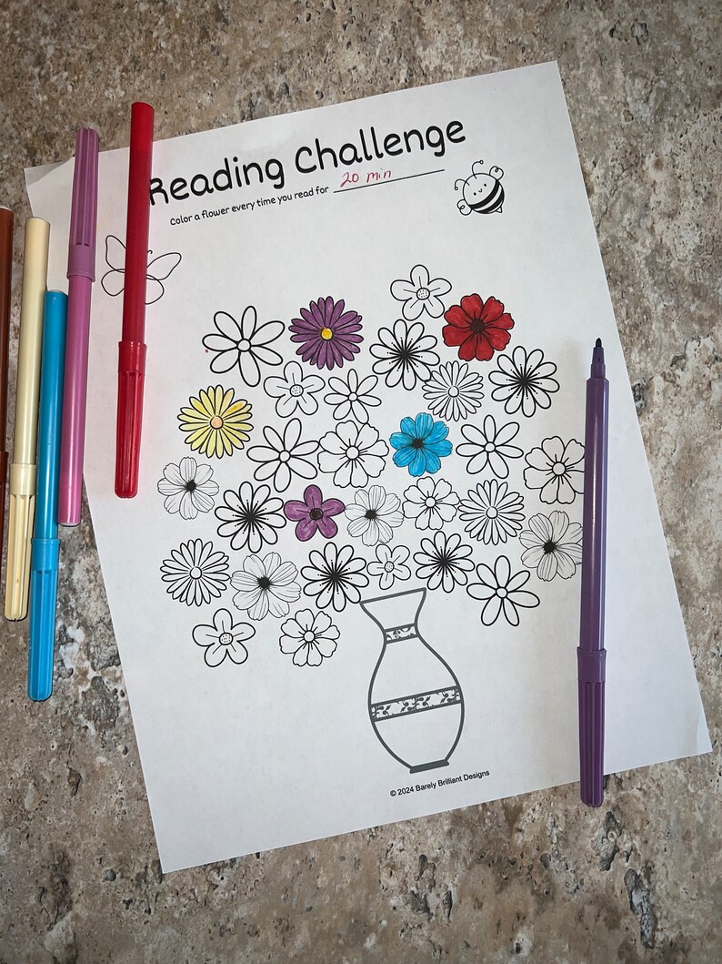 Reading Challenge Tracker | Instant Download | Pdf | Summer Reading ...
