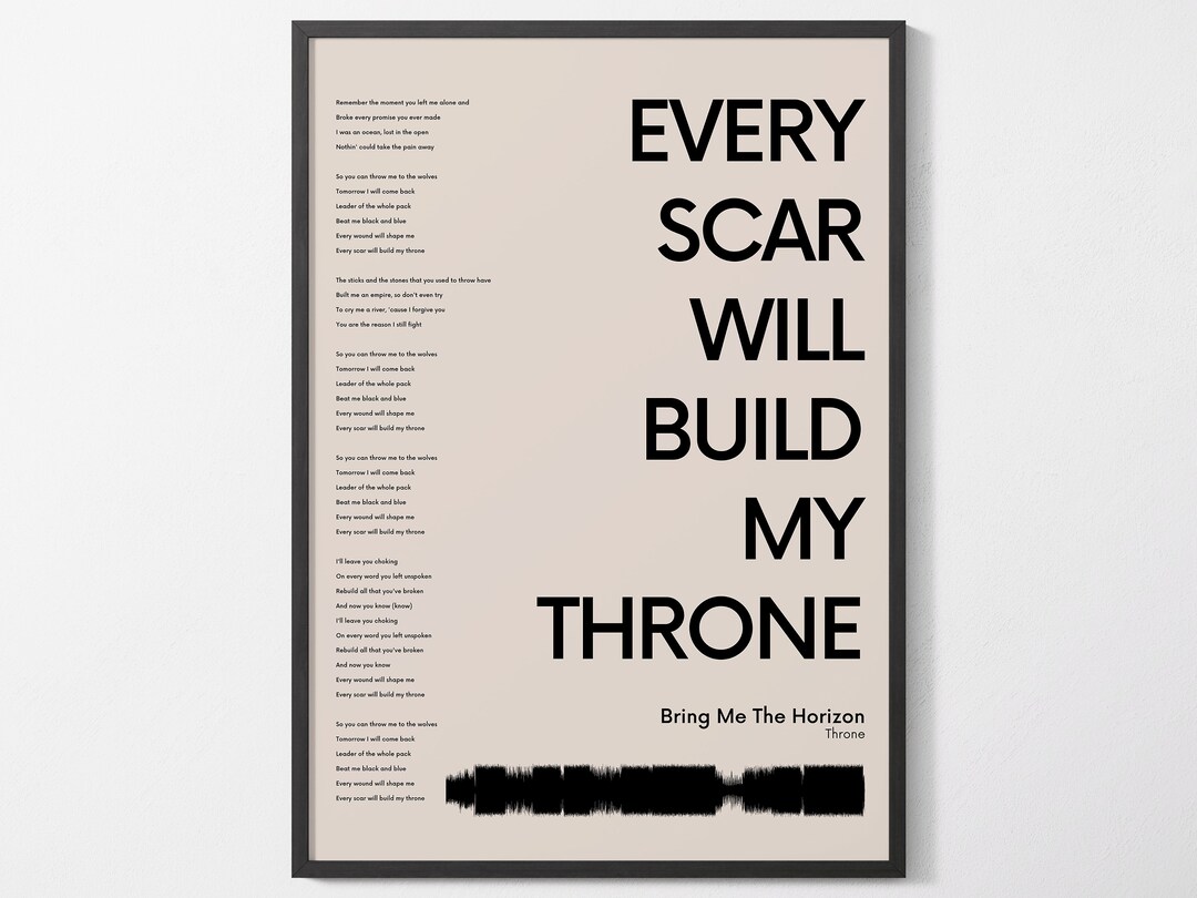 Personalisiertes Poster Mit Songtext Bring Me the Horizon - Etsy