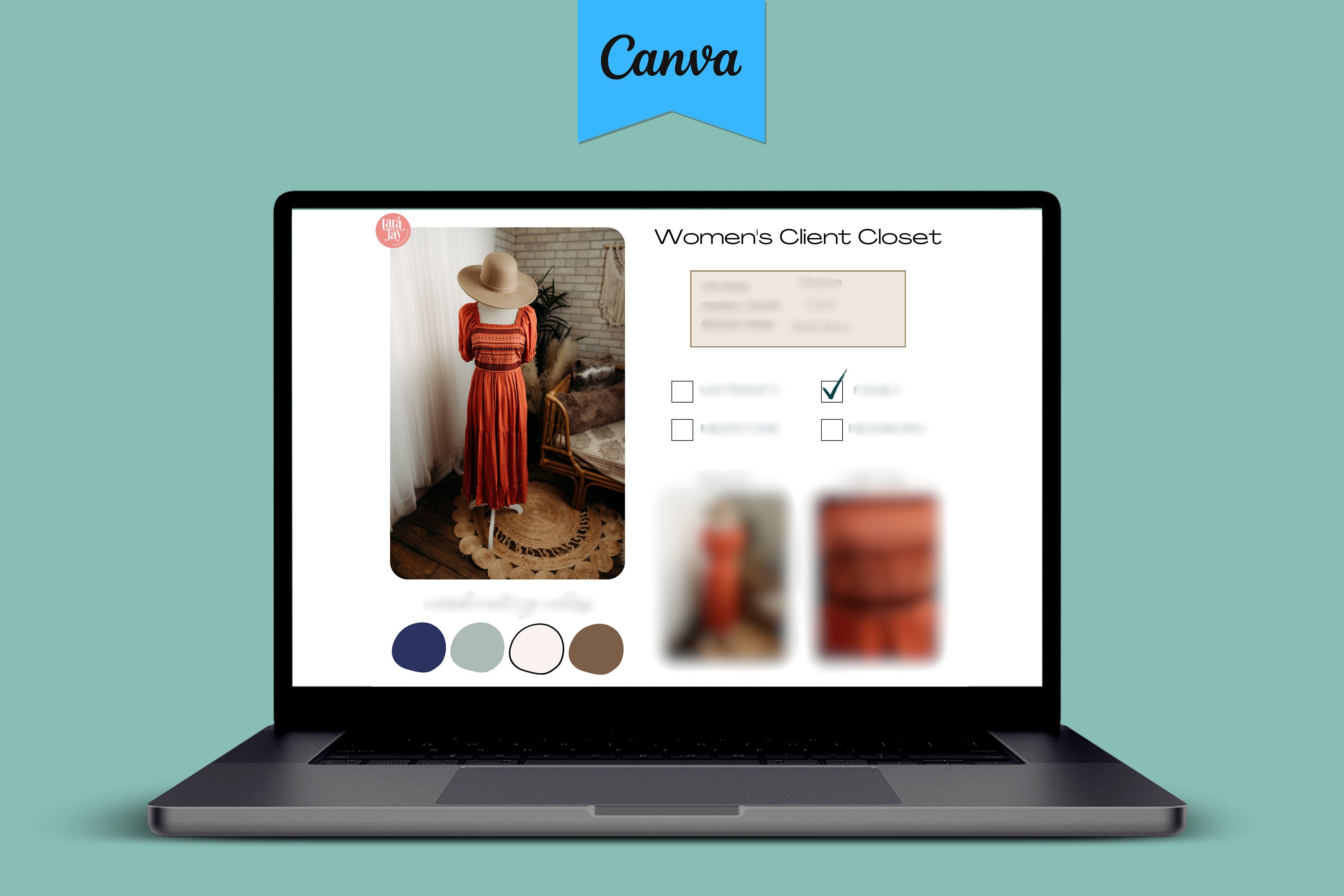 Canva Virtual Client Closet Template - Etsy