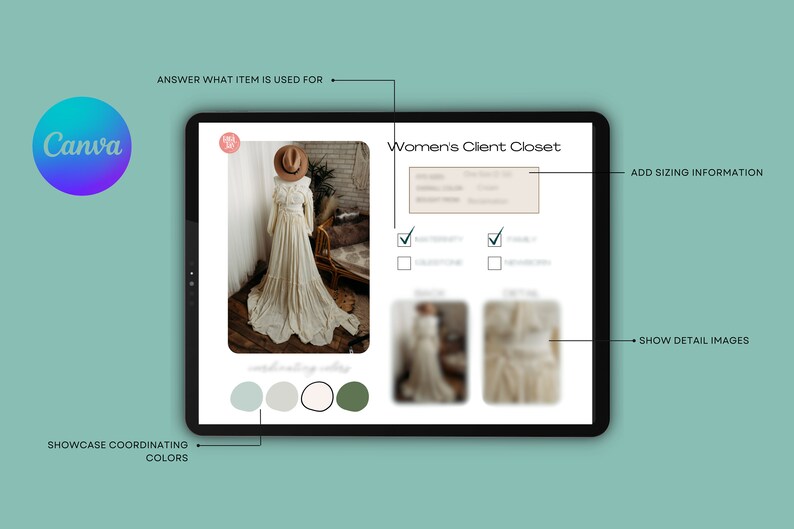 Canva Virtual Client Closet Template - Etsy