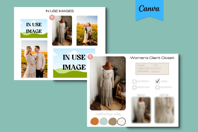 Canva Virtual Client Closet Template - Etsy