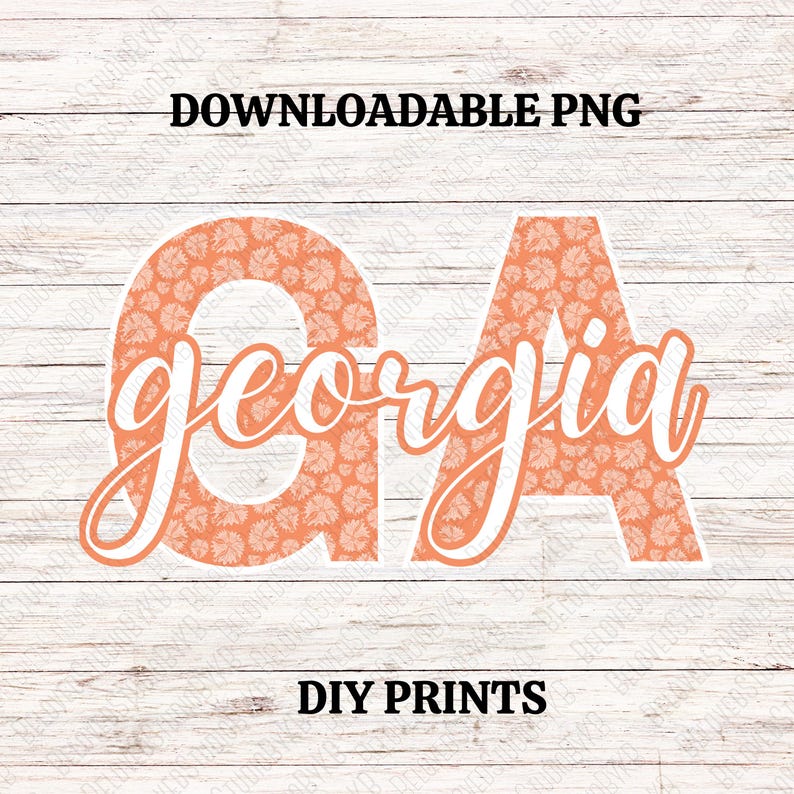 Georgia Downloadable PNG, Peach State SVG, Ga DIY Print - Etsy
