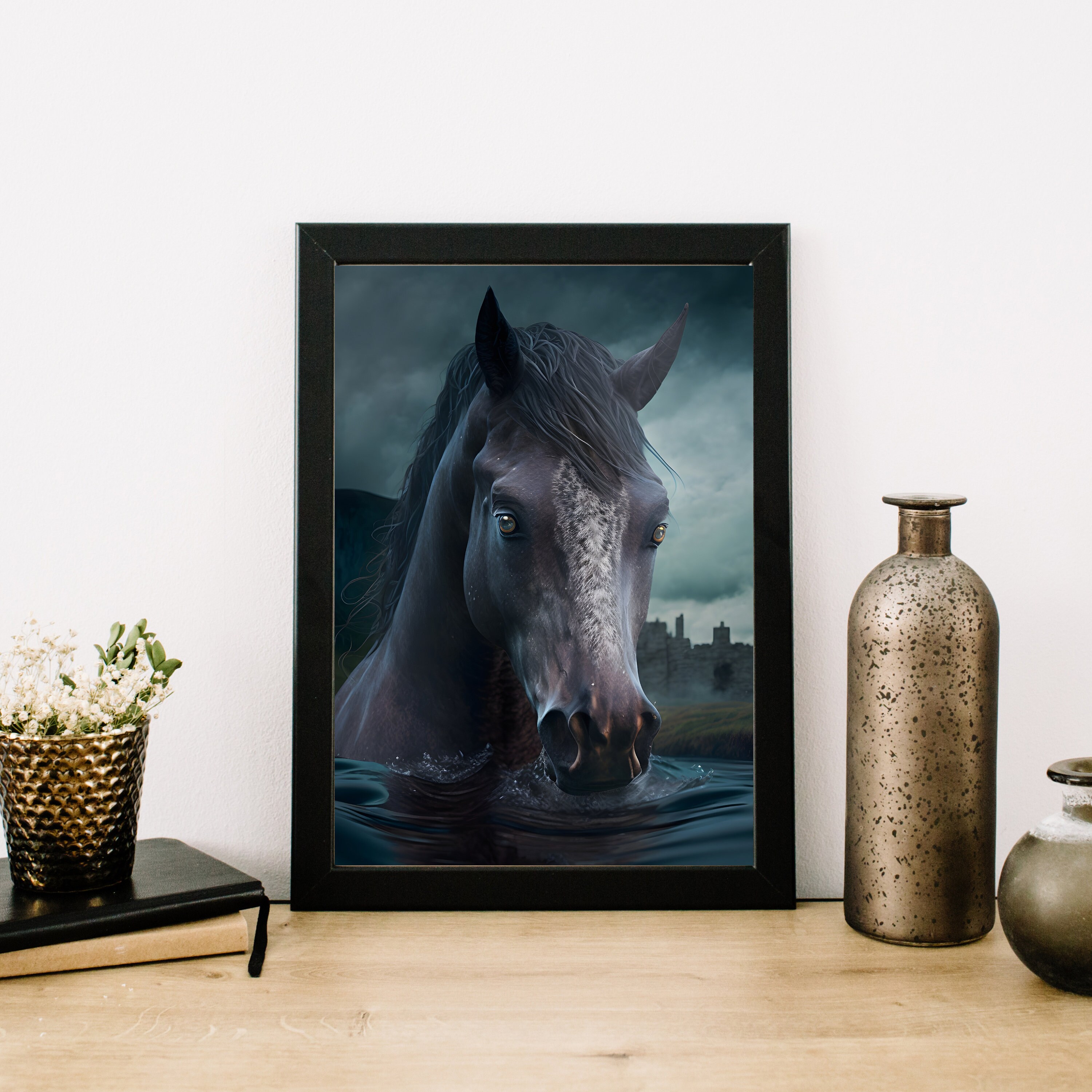 Medieval Horse Print | Medieval Horse Wall Art | Abstract Equine Wall ...