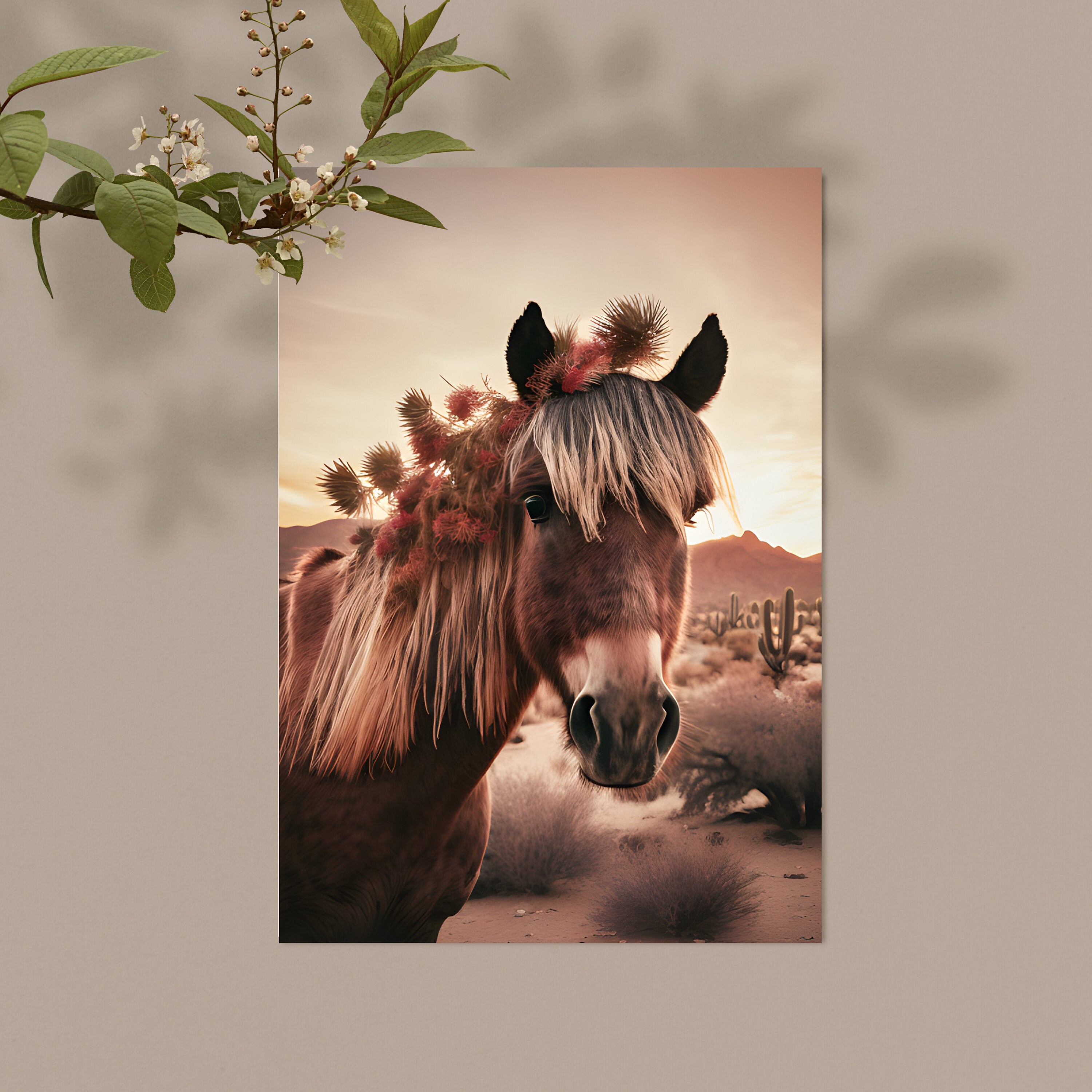 Boho Horse Digital Print Western Horse Desert Photo Boho Horse Photo - Etsy