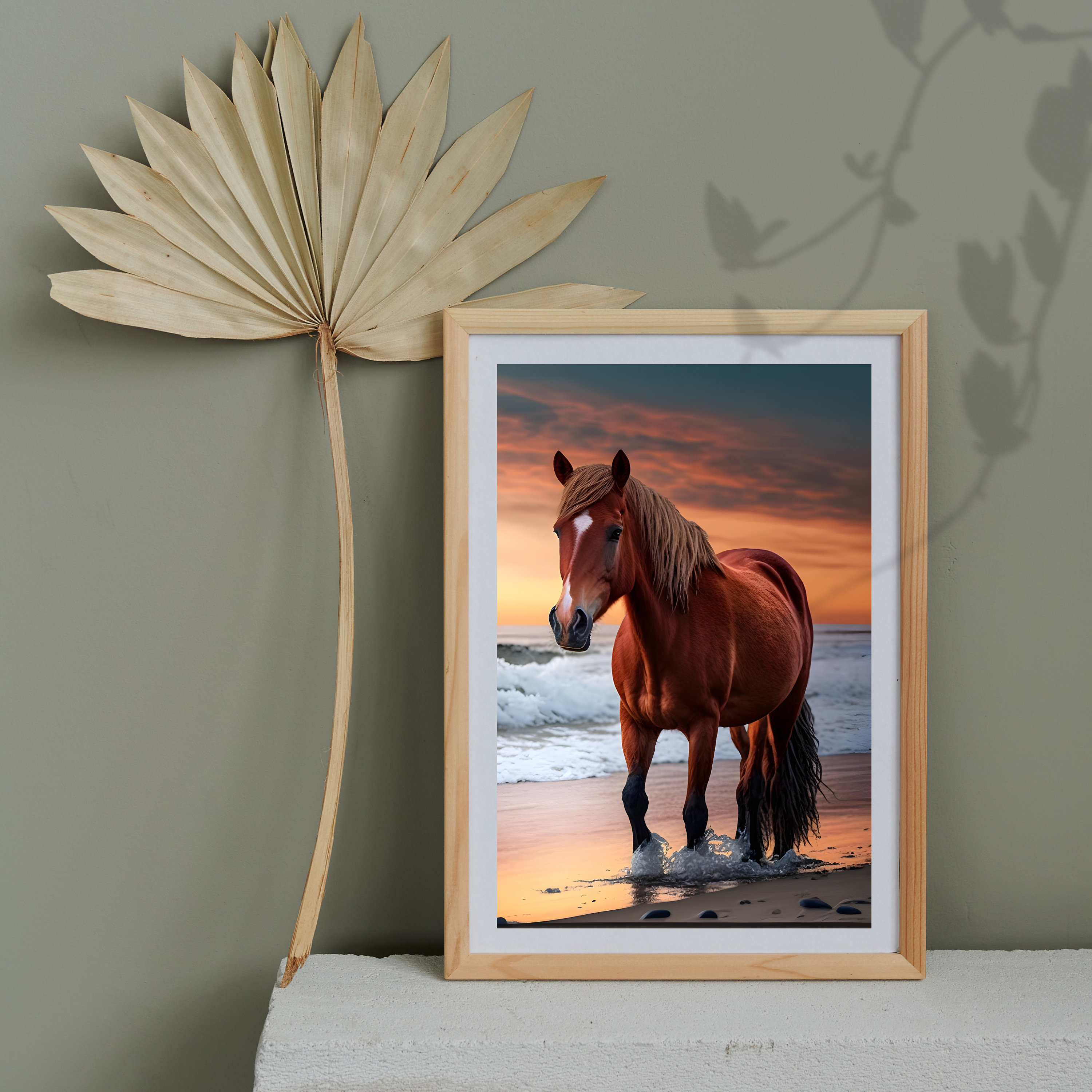 Horse Beach Print Horse Sunset Print Horse Beach Art Equestrian Beach ...
