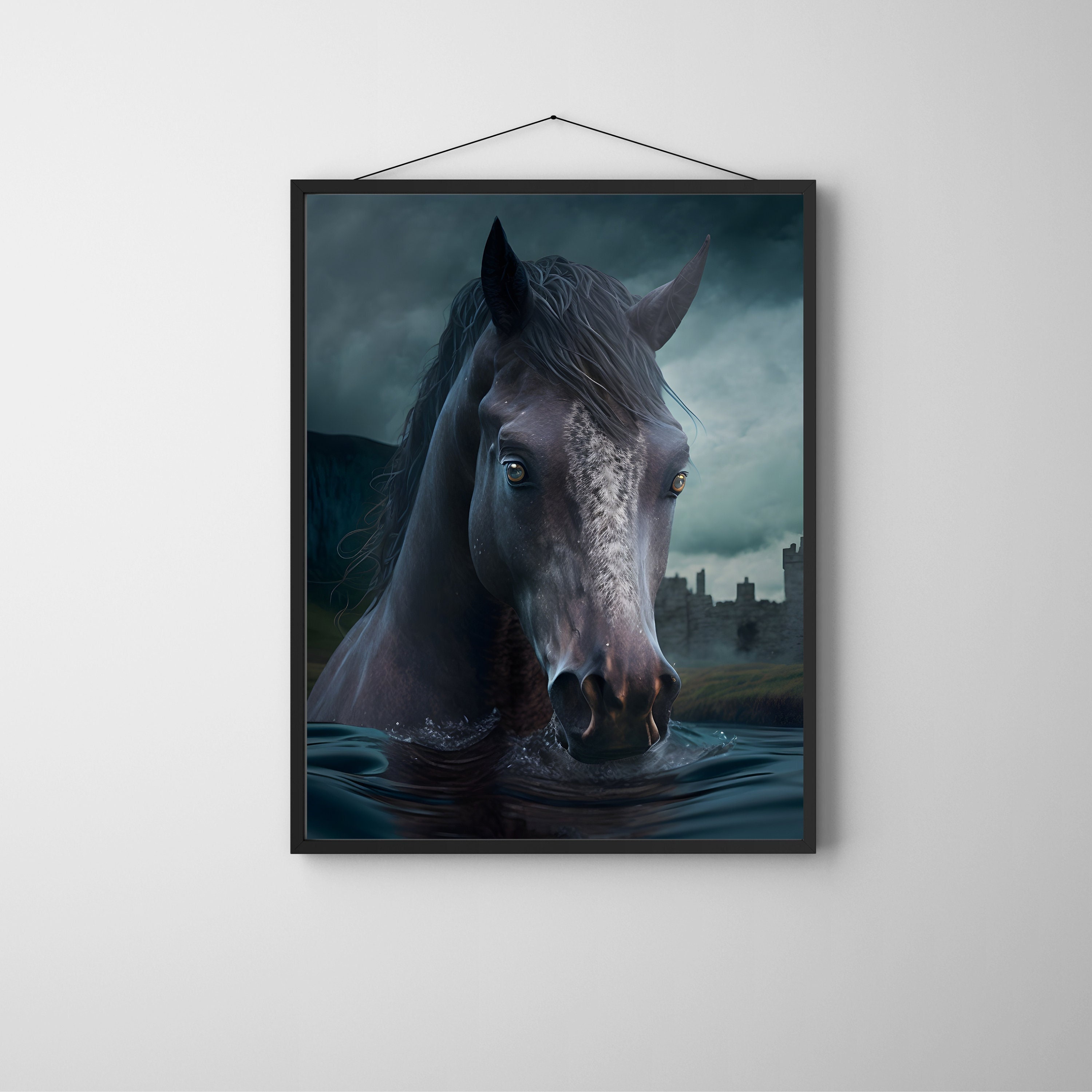 Medieval Horse Print | Medieval Horse Wall Art | Abstract Equine Wall ...