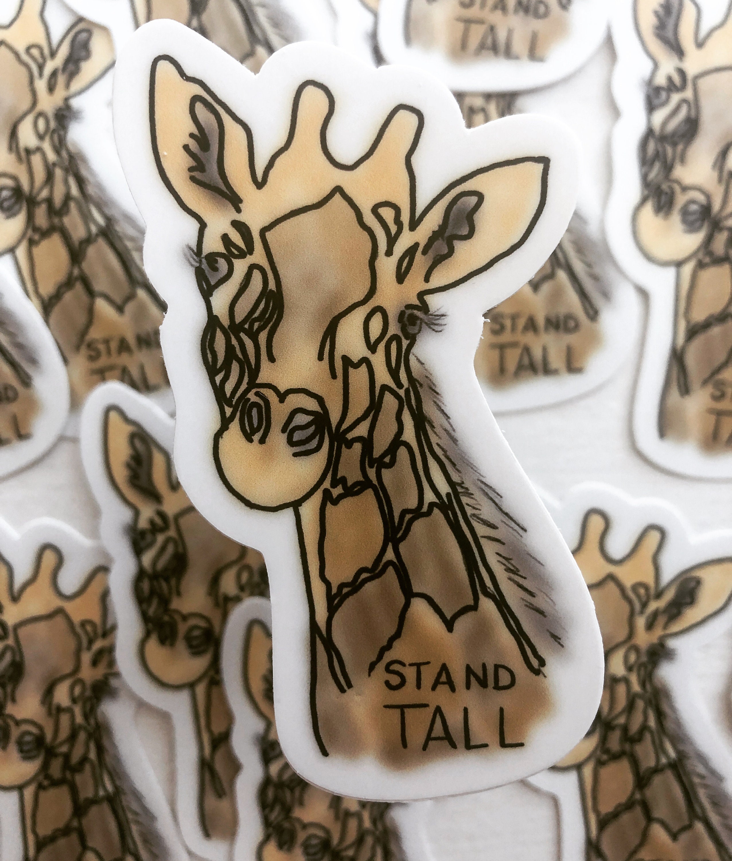 Giraffe Sticker| Stand Tall Sticker| Motivational Sticker| Zookeeper ...