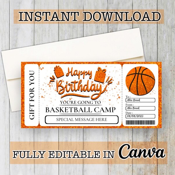 Basketball Camp Invitation Template - Etsy