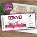 Tokyo Japan Boarding Pass Surprise Editable Gift Ticket, Tokyo Japan ...