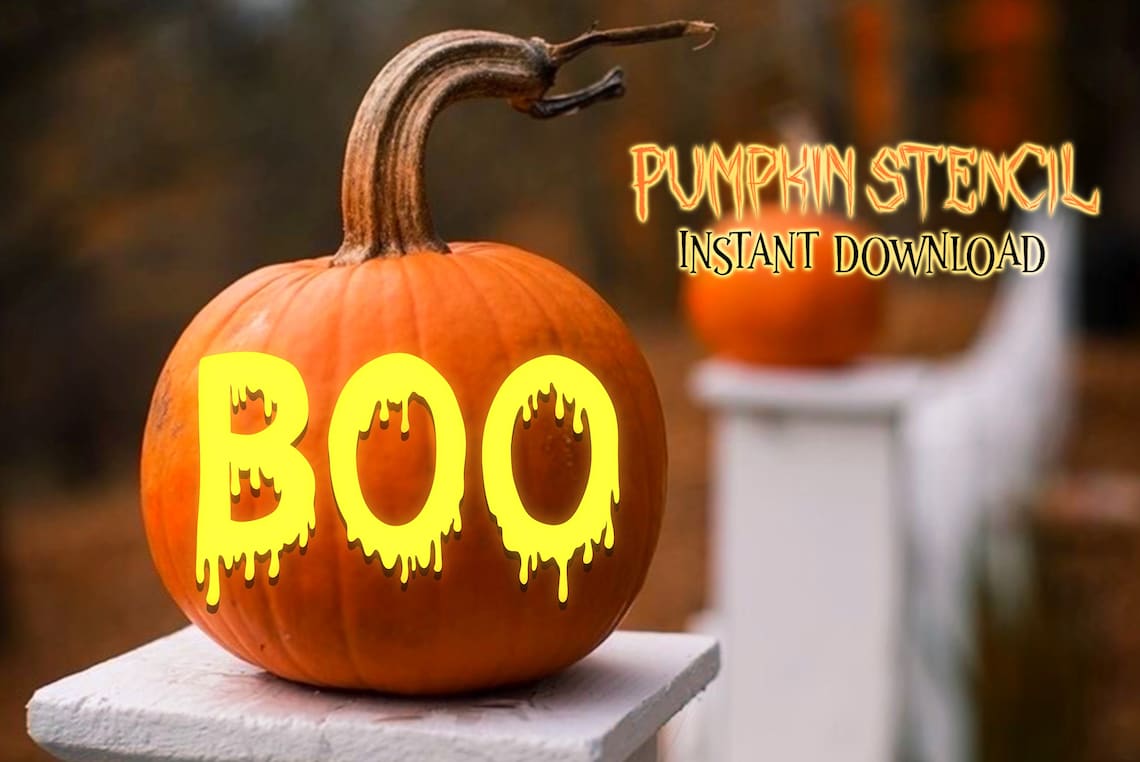 Boo Stencil, Printable Pumpkin Stencil, Pumpkin Boo, Pumpkin Carving ...