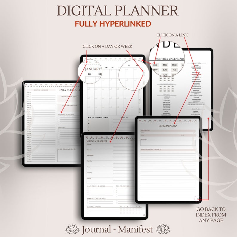 Teacher Digital Planner - iPad Planner Goodnotes Notability - Academic ...