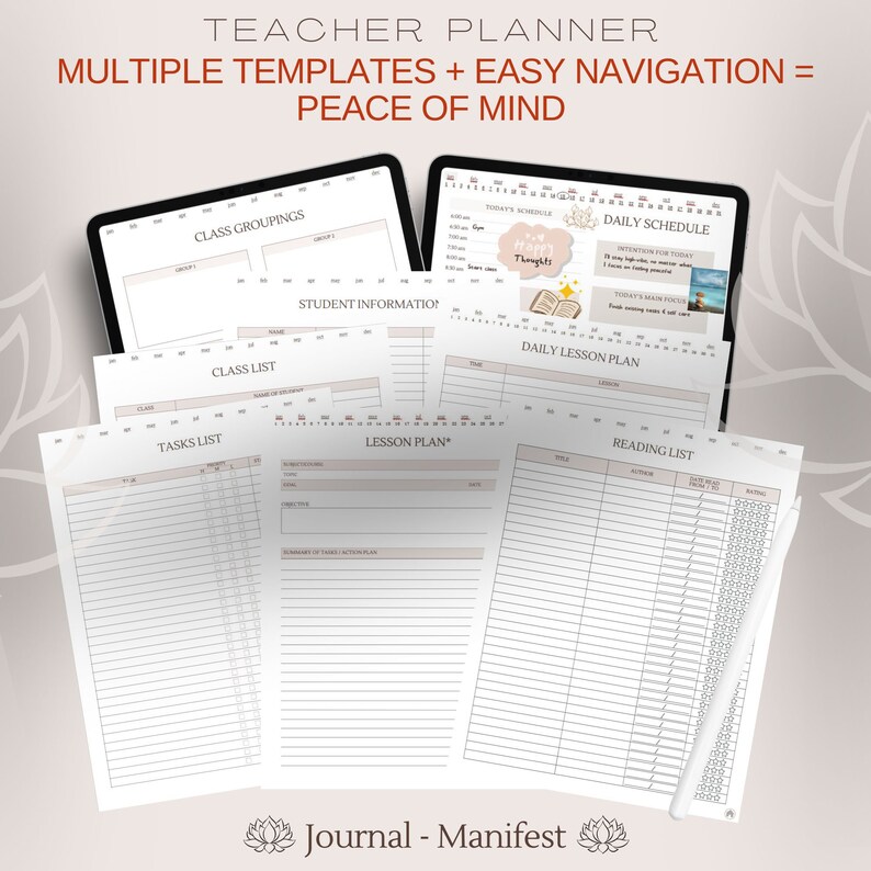 Teacher Digital Planner - iPad Planner Goodnotes Notability - Academic ...