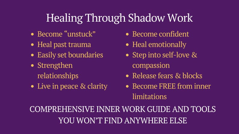 Shadow Work Journal & Workbook - Guided Prompts for Self Healing Inner ...