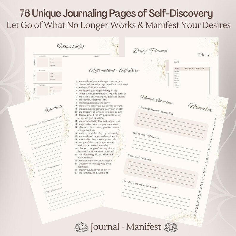 Self Care Planner - Self Care PRINTABLE Journal - Mental Health Journal ...