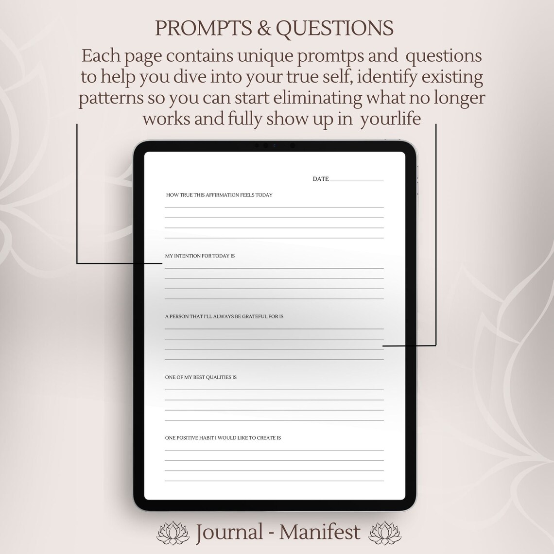 Self Discovery Journal Digital Journal Prompts Pdf Printable, Daily ...