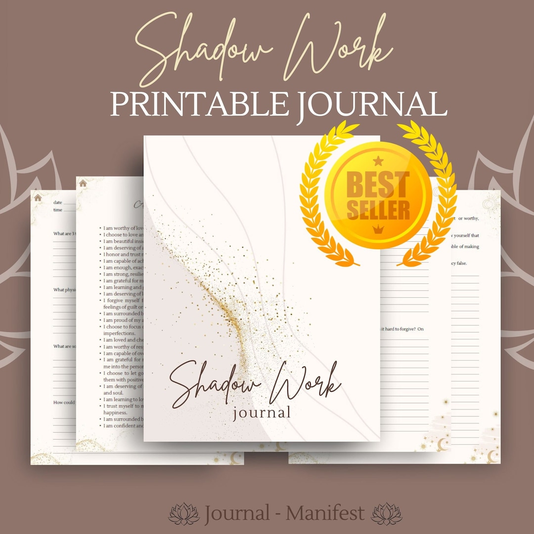 Shadow Work Journal Printable PDF - Therapy Worksheets Workbook ...