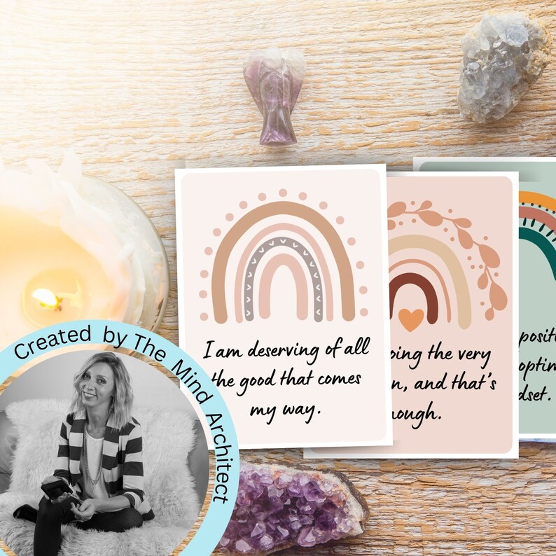 Positive Affirmation Cards Positive Quote Flash Cards Mindfulness Cards ...