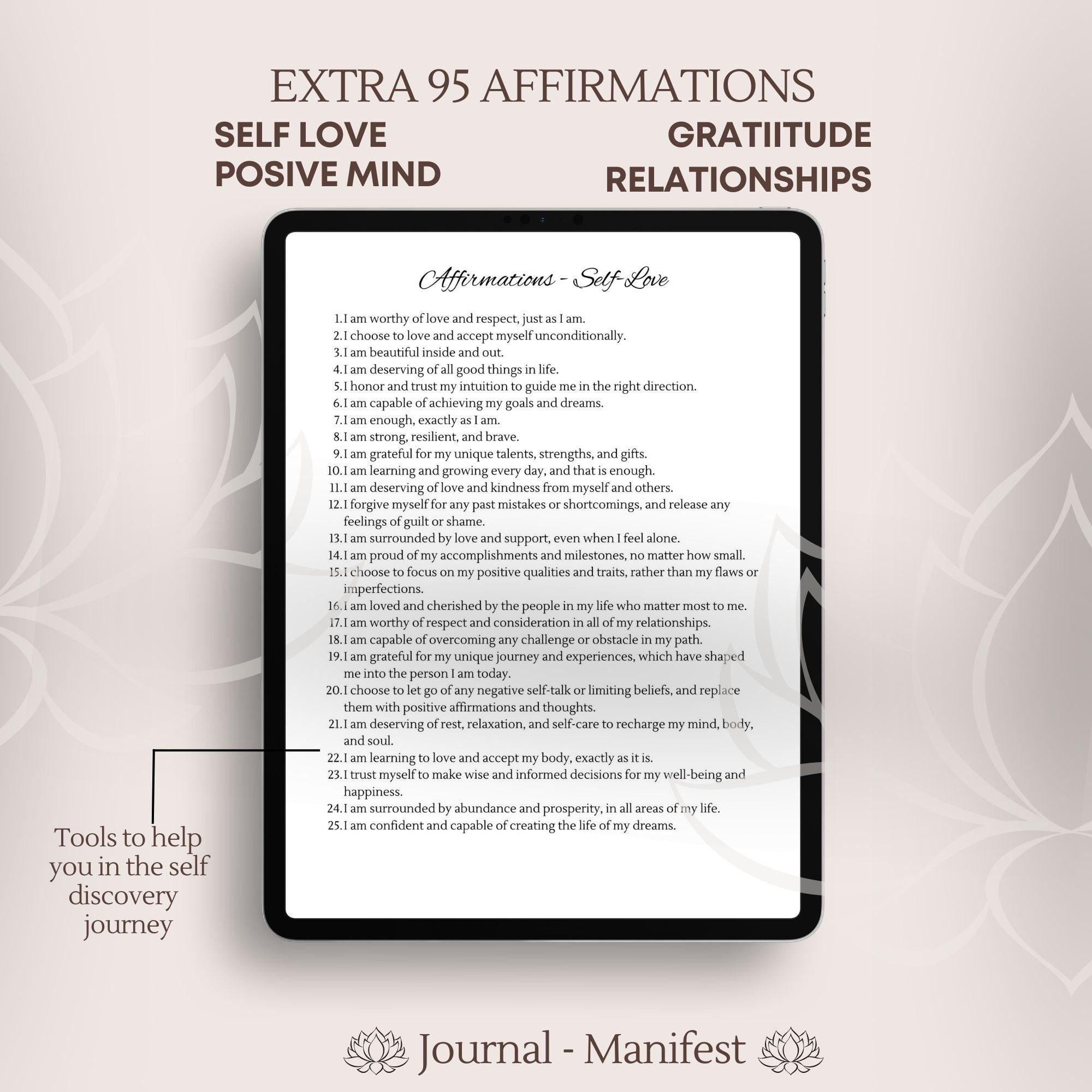 Self Discovery Journal Digital Journal Prompts Pdf Printable, Daily ...