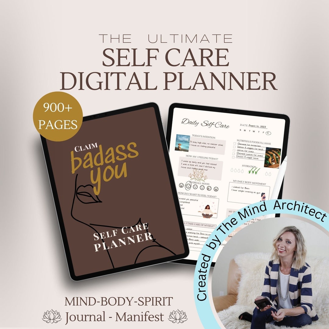 Daily & Weekly Digital Self-care Planner Journal Wellness Journal Self ...