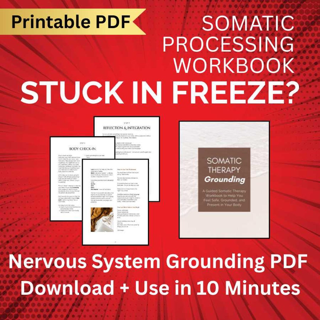 Somatic Therapy Grounding Workbook for Trauma, Shutdown, Triggers ...