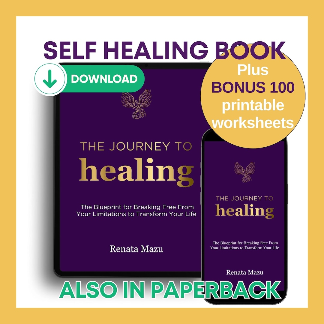 Self Healing Book Ebook Workbook PDF Prompts 100 BONUS Worksheets ...