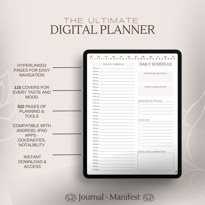 Teacher Digital Planner - iPad Planner Goodnotes Notability - Academic ...