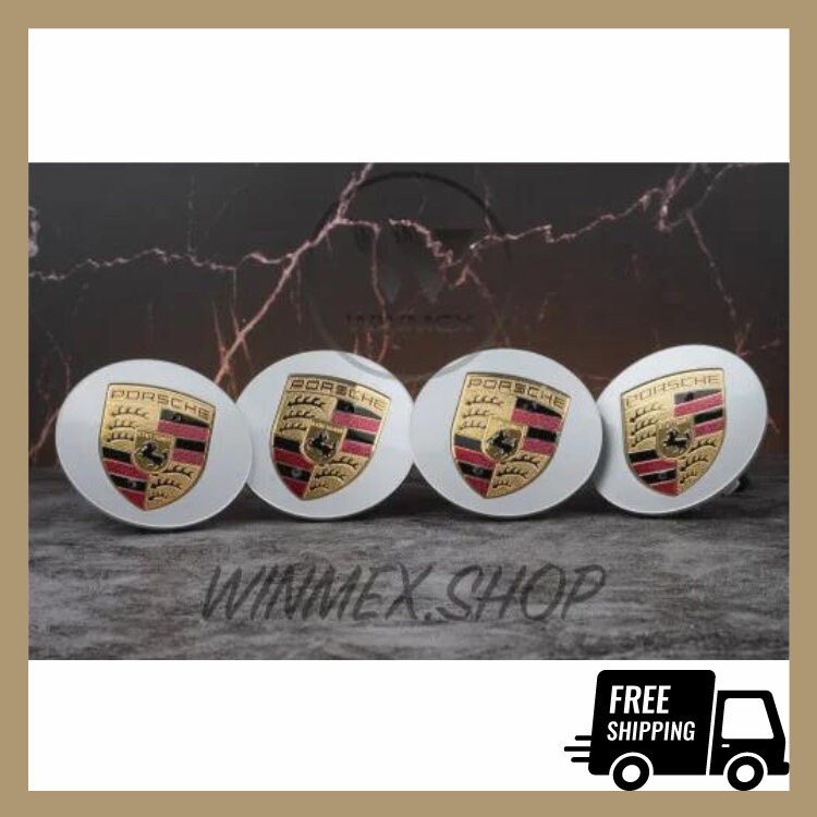 Porsche Wheel Centre Caps Badge Emblem 65mm Silver 4pcs - Etsy