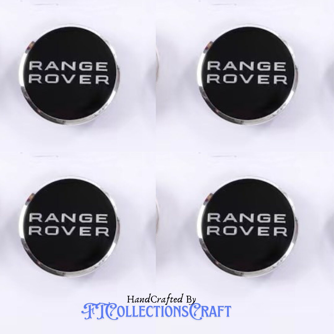 Set of 4 PCS Range Rover Wheel Center Caps Glossy Black 63mm Rim ...