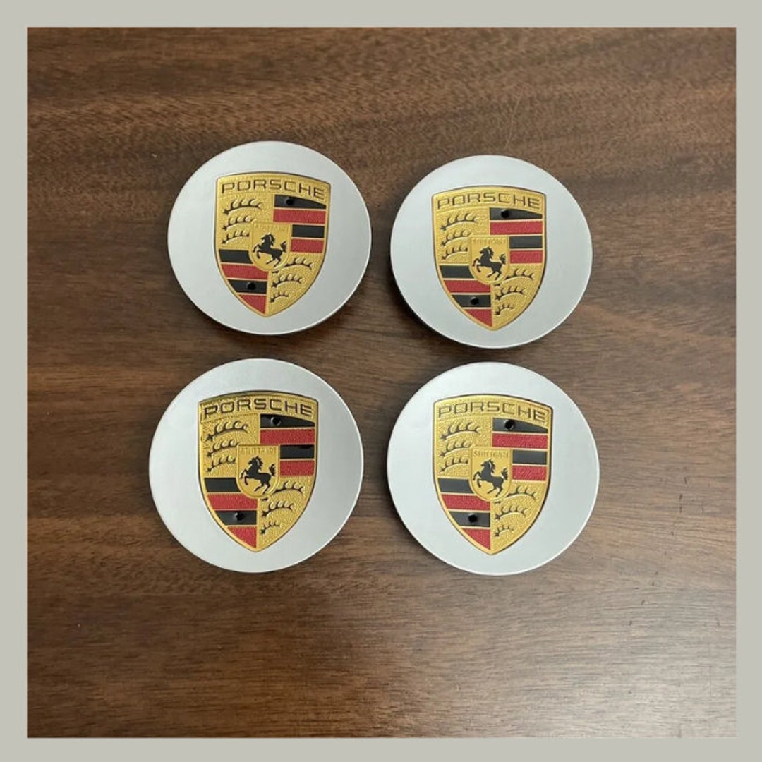 Porsche Wheel Centre Caps Badge Emblem 65mm Silver 4pcs - Etsy