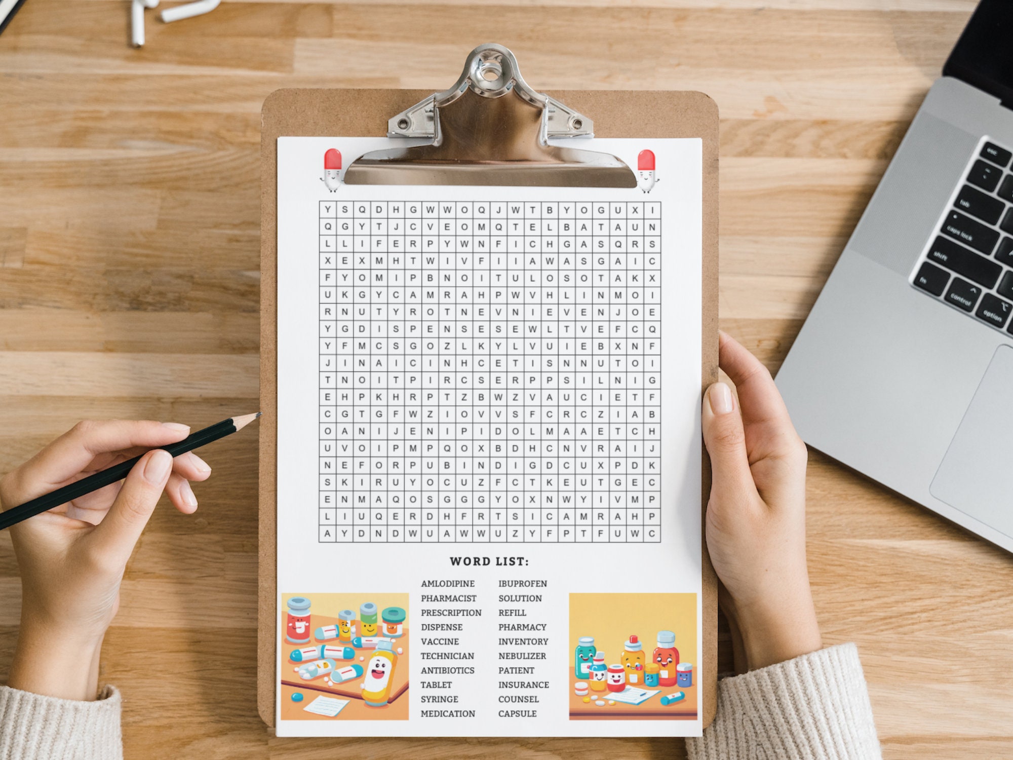 Pharmacy Week Word Search, Pharmacy Week Printable Game, Instant ...